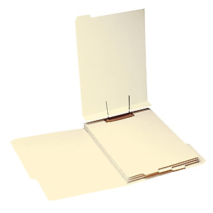 Smead Stackable Folder Divider with Fastener, Bottom 1/5-Cut Tab, Letter Size, Manila, 50 per Box (35600)