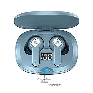 PHOINIKAS Wireless Earbuds, Q16 Bluetooth in Ear Headphones with Active Noise Cancelling Mic, Touch Control, IPX4 Waterproof Bluetooth 5.0 Stereo Music Earphones for Phone - Sierra Blue