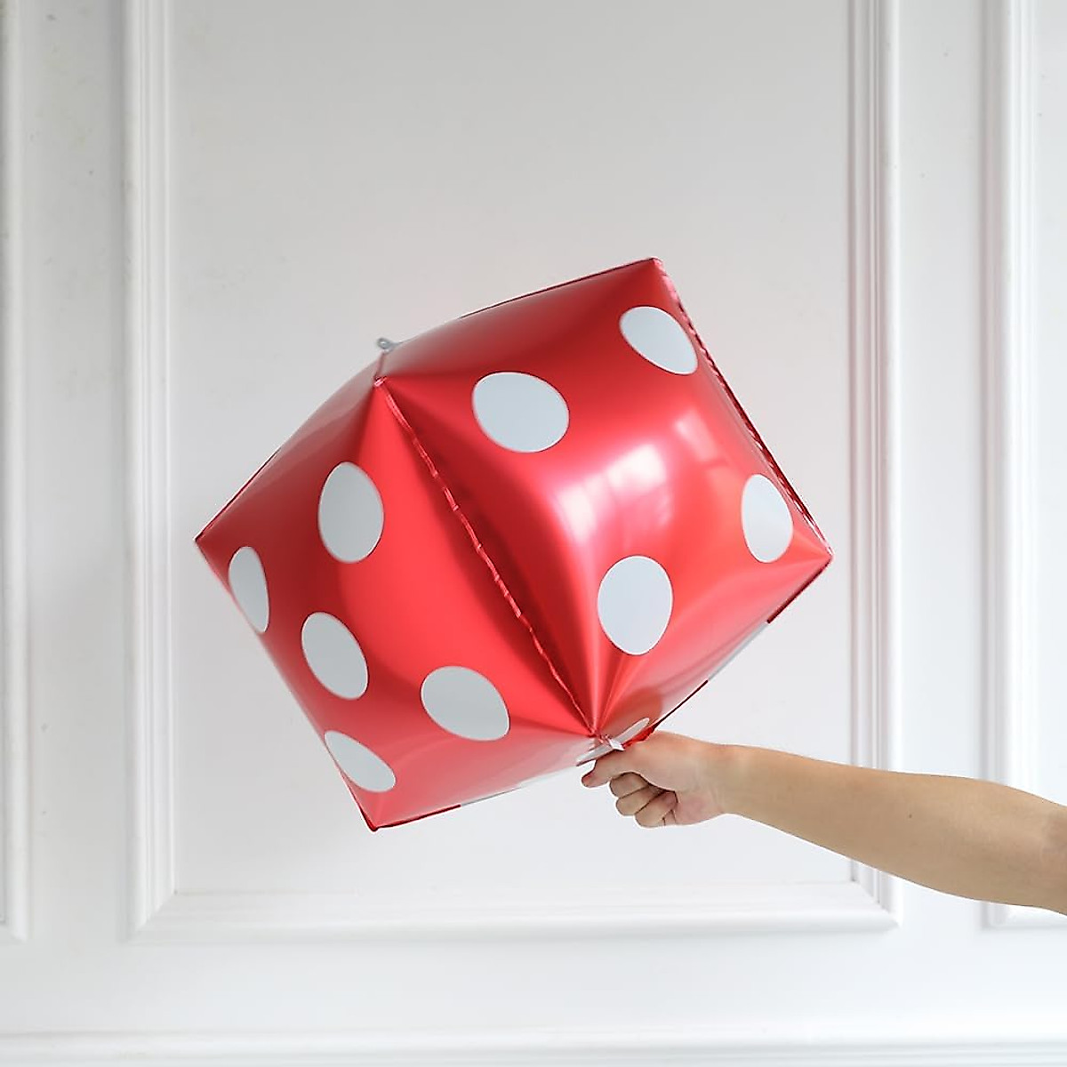 150 Pcs Red and Black Gold Casino Balloons Arch Garland Kit with Red Dice Foil Balloon for Casino Night Birthday Party Decorations