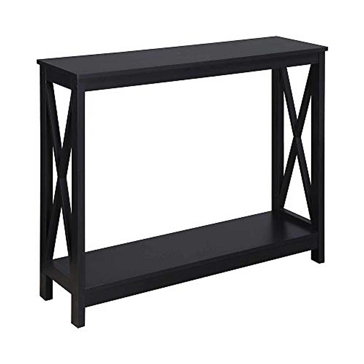 Convenience Concepts Oxford Console Table with Shelf, Black