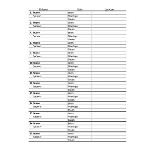 LARGE PRINT Two-Sided Family Group Sheets for Ancestry (30 Sheets) by EasyGenie | Archival-Quality Genealogy Forms