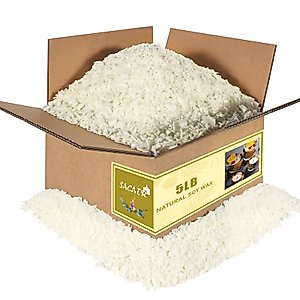 SACATR 5LB Soy Wax for Candle Making, 100% Soy Wax - Natural Candle Wax- No additives and Pure, Premium Quality Candle Wax for Candle Making