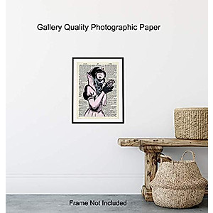 Banksy Snow White Hand Grenade Bandana Poster - Graffiti Wall Art Decor, Room Decoration for Bedroom, Dorm, Living Room - Gift for Teens, Urban Street Art Fans, Men Women - 8x10 UNFRAMED