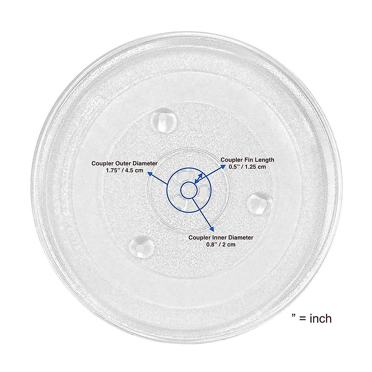 First Choice Brands 12.4" Glass Microwave Turntable Replacement Plate For GE, Samsung, Hotpoint And More - 315mm