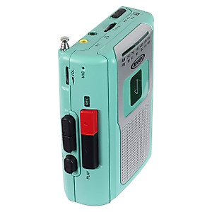 Jensen CR-100 Retro Portable AM/FM Radio Personal Cassette Player Compact Lightweight Design Stereo AM/FM Radio Cassette Player/Recorder & Built in Speaker (Teal Limited Edition)