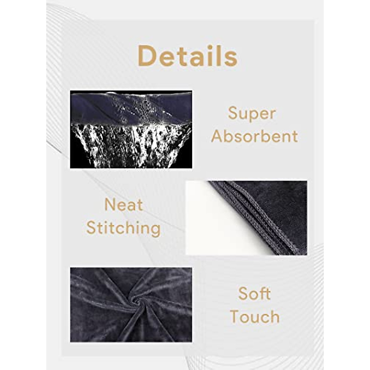 IEDASING'S CHOICE Dog Towel Pet Towel 2 Pack Super Absorbent Quick Drying Microfiber Towel Soft Suitable for Dog Bath Puppy Pet Grooming and Multi-Use, Microfiber Material, 16"x31" Grey