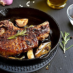 4 in 1, KooMall Trivets for Hot Dishes Pots and Pans & Multi-Purpose Microwave Mat, Silicone Pot Holders for Kitchen Counter, Hot Plates Pads to Protect Quartz Table, Heat Resistant, Gray 10'' 8'' 7''