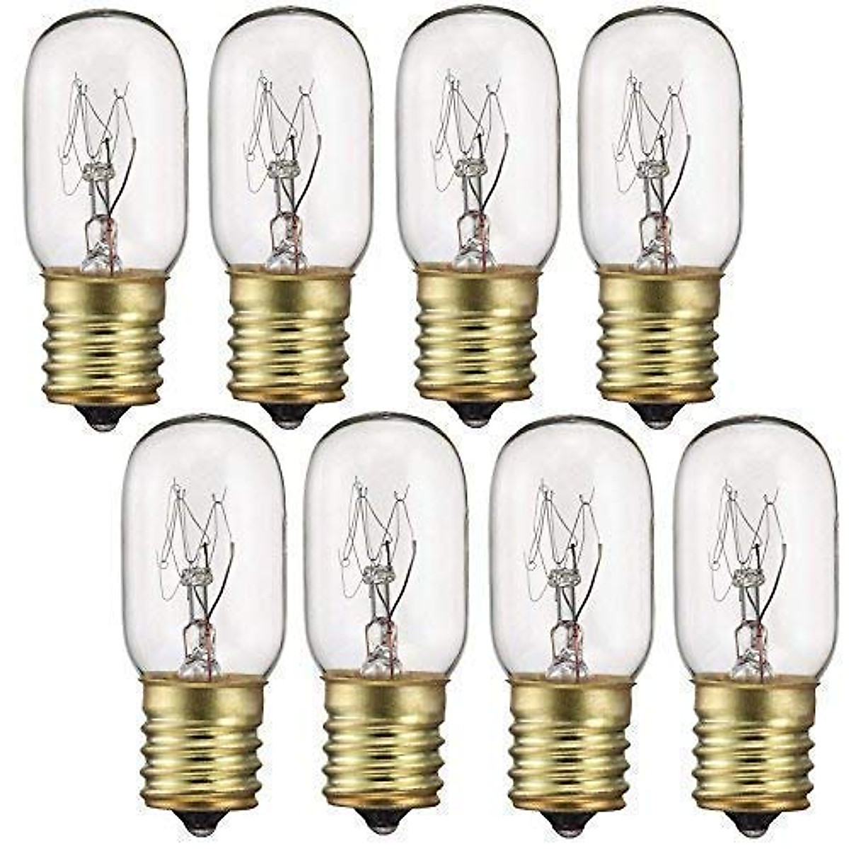 Microwave Light Bulb, Over Stove Appliance Replacement 40W Incandescent for Refrigerator, 40W E17 120V Indicator Intermediate Base Microwave Oven Bulb, Microwaves and The Lava Lamps - Replaces, 8Pack