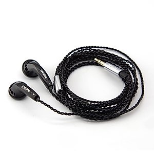 FAAEAL Snow-Lotus 1.0 HiFi Earphone 64 Ohm DIY Clear Detailed Balanced Sound Quality Music Earphones DJ Earphones (Snow-Lotus 1.0, Black)