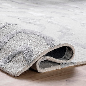 nuLOOM Hand Tufted Plush Zebra Area Rug, 8x10, Grey