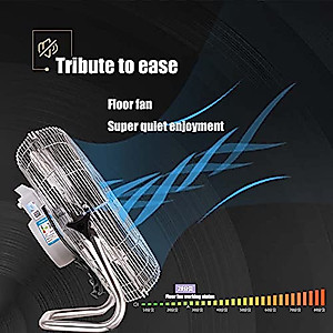 Wgwioo Adjustable Floor Fan, Floor Wall Fan, High Velocity Cold Air Circulator, High Velocity Heavy Duty Floor Fan, for Industrial, Commercial, Residential, and Greenhouse Use,12 inch