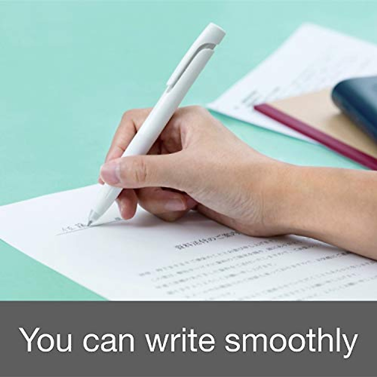 ZEBRA BLEN Emulsion ballpoint pen Black body 0.7mm (black ink) pack of 5 with DAVINCIPEN Acrylic Pen Holder clear