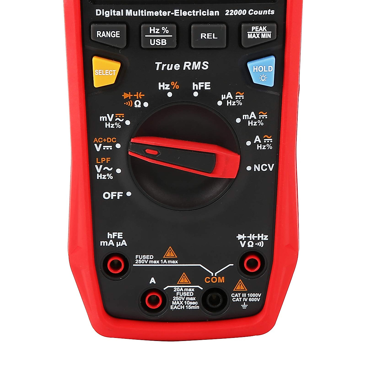 UNI-T Digital Multimeter UT61E Plus UT61E+ 22000 Counts True RMS 1000V AC DC USB Transmission NCV Voltage AC/DC Current Resistance Capacitance Frequency Duty Cycle Bandwidth hFE Peak Hold