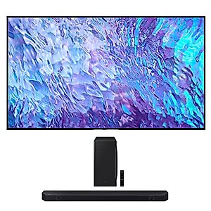 SAMSUNG QN50Q80CAFXZA 50 Inch 4K QLED Direct Full Array with Dolby Smart TV with a HW-Q800C 5.1.2ch Soundbar and Subwoofer with Dolby Atmos (2023)