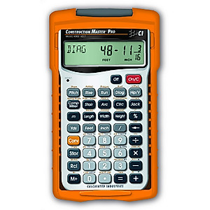 Calculated Industries Construction Master Pro Advanced Construction Math Feet-inch-Fraction Calculator + Staedtler 12-Inches Architect Triangular Scale Bundle