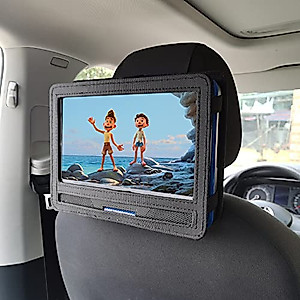 Portable DVD Player Headrest Mount Holder Car Headrest Mount Holder Strap Case for Swivel & Flip Style Portable DVD Player with 9 inch to 9.5 inch Screen (XCZB-9)