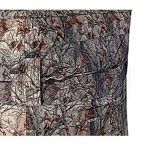 Muddy Outdoors Infinity Epic Camo Shadow Mesh Windows Black Backed Water Resistant Heavy-Duty 600 Denier Fabric Ground Blind, 2-Person