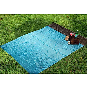 GIVERARE Sandfree Beach Blanket, Waterproof Picnic Blanket, Quick Drying Indoor&Outdoor Family Mat with 4 Stakes&4 Corner Pockets for Travel, Camping, Hiking, Music Festival
