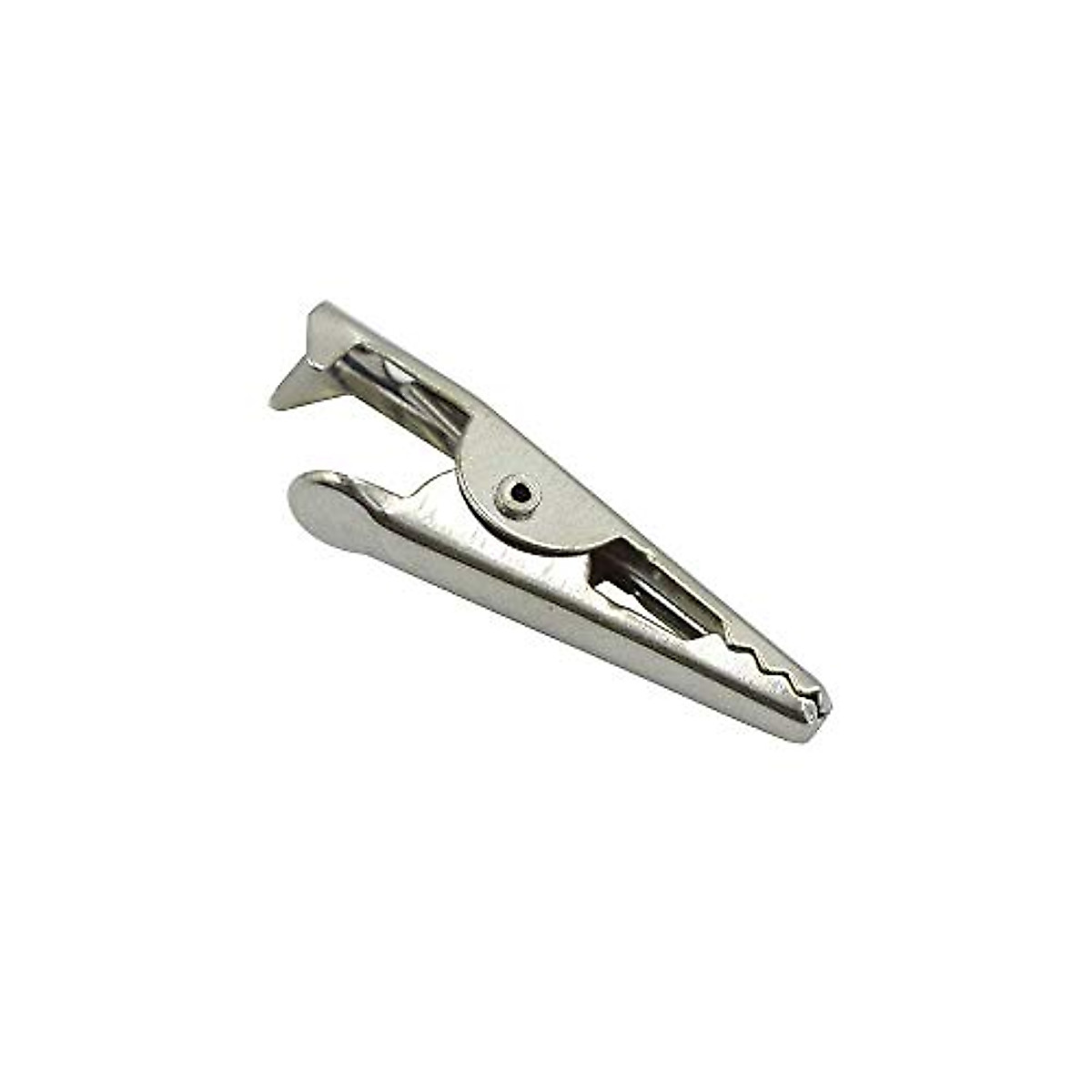 bnafes 27mm/1.06" Alligator Clips Test Crocodile Clamps Silver Tone - (30 Pcs)