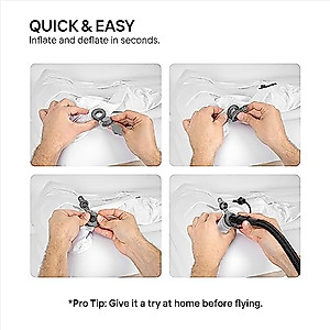 Cloud Nap Inflatable Airplane Bed for Toddler - Baby Airplane Bed - Toddler Airplane Bed - Inflatable Bed for Airplane Kids - Airplane Toddler Bed - Travel Baby Bed - Carry On Bag, Pump & Seat Belt