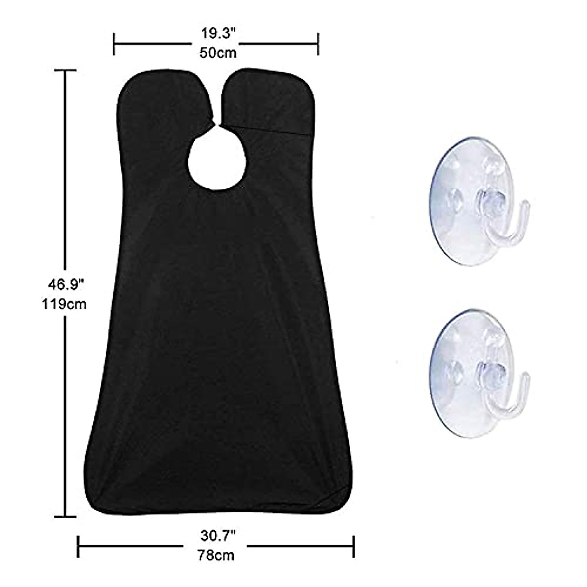 Beard Bib Beard Apron, Beard Catcher Stocking Stuffers Shaving and Trimming, Non-Stick Grooming Cloth with 2 Suction Cups, Best Christmas Gifts for Men