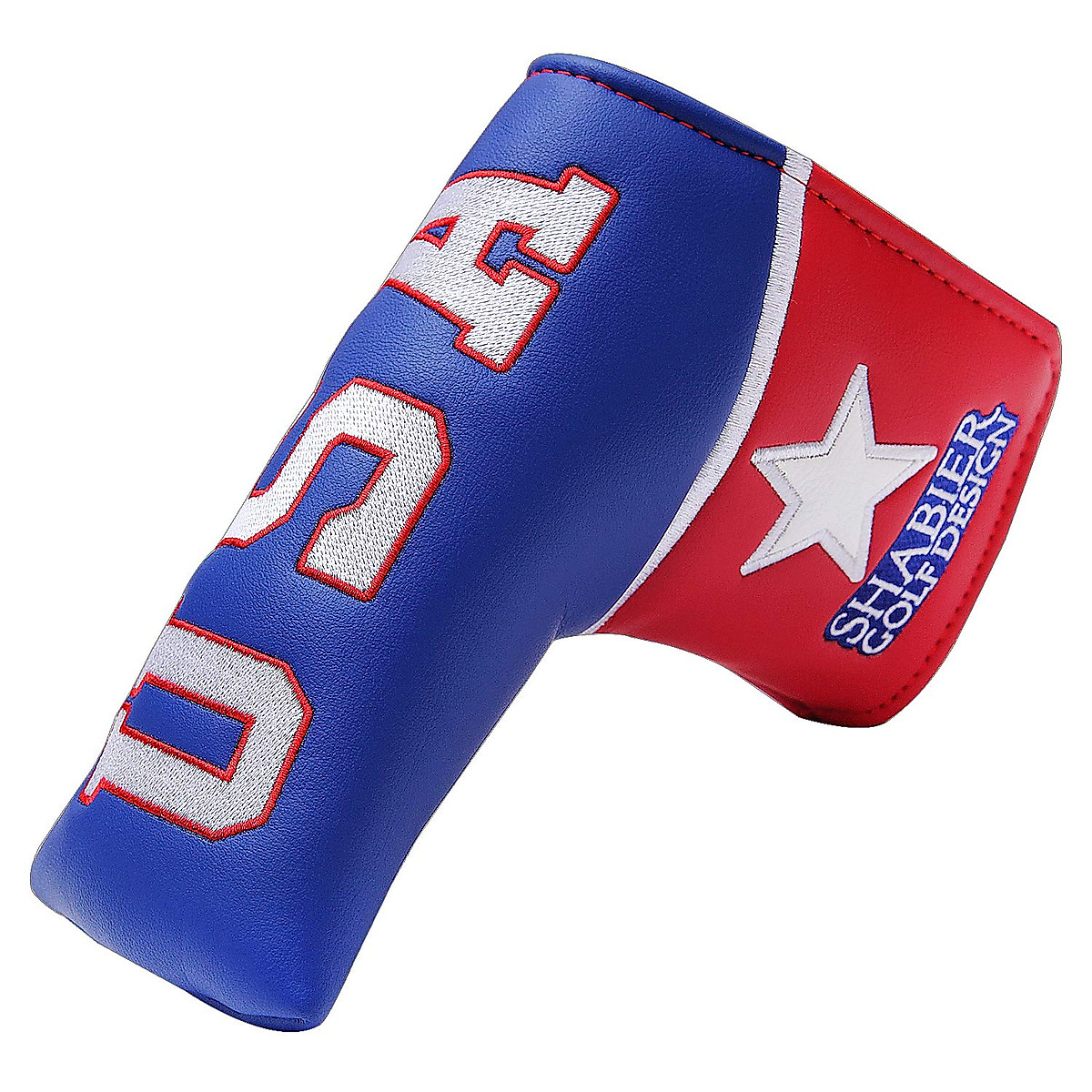 Golf Skull Golf Putter Blade Head Cover Headcover Magnetic Closure for Scotty Cameron Odyssey (Red Blade Putter Cover)