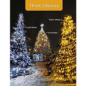 IForSoo Christmas Lights Outdoor, 33ft Outdoor LED String Lights ,8 Modes for House Yard Wedding Garden