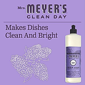 MRS. MEYER'S CLEAN DAY Liquid Dish Soap, Biodegradable Formula, Lilac, 16 fl. oz
