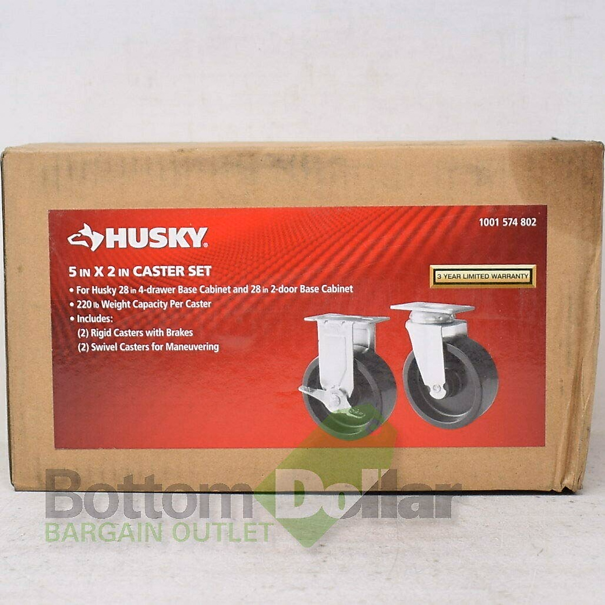 Husky G0502AC-US 5 in. Black PP Caster Kit 715 169