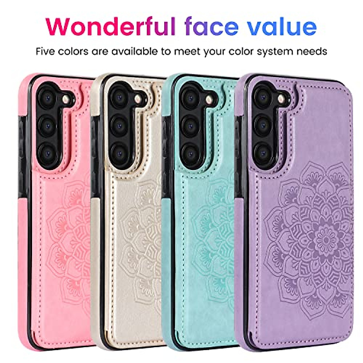 ACXLIFE Galaxy S23Plus 5G Case S23 Plus Card Credit Holder Wallet Protective Cover with Card Slot and Leather Case for Samsung S23Plus 6.6Inch (Green, S23 Plus 6.6inch)