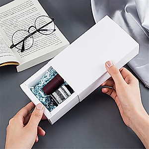 BENECREAT 16 Pack Kraft Paper Drawer Box 6.5x4.5x1.7" Festival Gift Wrapping Boxes Soap Jewelry Candy Weeding Party Favors Gift Packaging Boxes, White