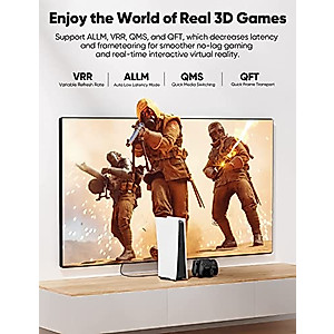 Highwings 8K@60 HDMI Fiber Optic Cable 2.1 150FT Long, Unidirectional Ultra 48Gbps High Speed Slim Flexible HDMI Braided Cord 4K@120Hz Dynamic HDR/HDCP 2.2 /3D Compatible for Monitor PS5 Roku