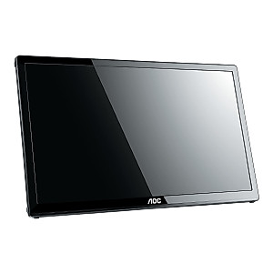 AOC e1659Fwu 15.6-Inch Ultra Slim 1366x768 Res 200 cd/m2 Brightness USB 3.0-Powered Portable LED Monitor w/ Case Black