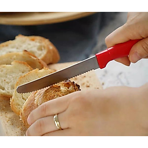 Classic 6-Piece Utility Knife Set, 4-Inch Paring Knife Pairing Knives Serrated Blade, Round Tip (6Pcs)