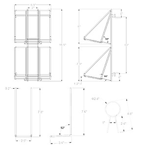 FixtureDisplays® DVD Book CD Spinner Rack Post Card Greeting Card Birthday Card Display.Pocket Size: 6.54"Wide X 7.5"High, 8 Pockets. 1113-BK28-NEW-2D