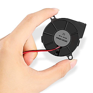 5015 Brushless Cooling Fan 4PCS 3D Printer Blower DC 12V Fans 50x50x15mm Fan for Hotend Extruder Heat Sinks with 2 Pin Terminal and Other Small Appliances Series Repair Replacement(12V 0.18A)