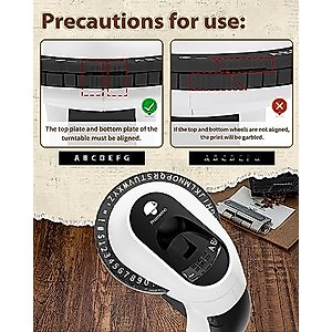 Phomemo E975 Embossing Label Maker Machine with Tapes, Retro Portable Embossed Label Printer Writer, Embosser Label Printer with 6 Rolls Embossing Tapes for Office Home Organization and DIY -Black