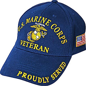 FindingKing U.S. Marine Corps Veteran Proudly Served Hat Cap Black