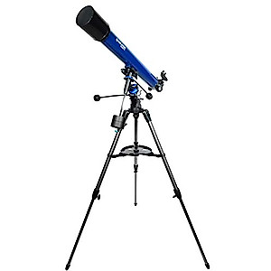 Meade Instruments – Polaris 90mm Aperture, Portable Backyard Refracting Astronomy Telescope for Beginners –Stable German Equatorial (GEM) Manual Mount – Accessories Included – Outdoors Family Fun