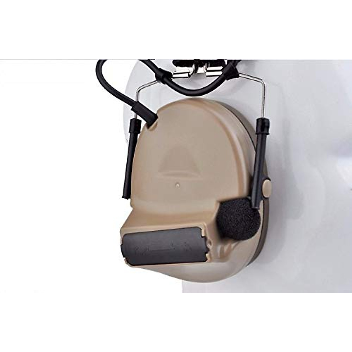 The Mercenary Company Closed-Ear Electronic Hearing Protection Earmuffs & Communication Headset (Tan)