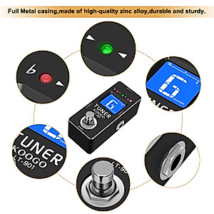 Koogo Tuner Pedal High Precision Chromatic Guitar Tuners Pedal True Bypass