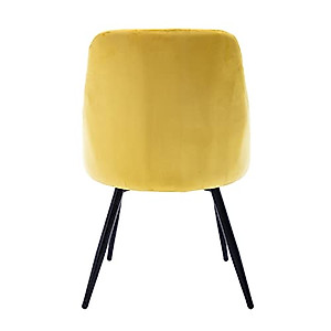 Techni Mobili Modern Contemporary Tufted Velvet (Set of 2) Chair, One Size, Gold