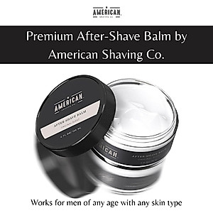 After Shave Balm for Smooth (Original Scent), Silky & Irritation Free Skin, Soothes and Moisturizes Face After Shaving, Treats Redness & Razor Burn, Post Shave Lotion by American Shaving Co - 4 Oz