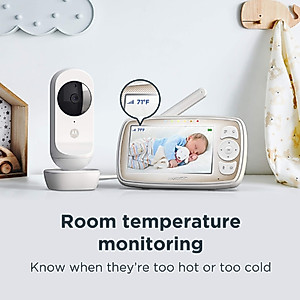 Motorola Connect20-2 Video Baby Monitor with Two Cameras – 4.3" Parent Unit and Wi-Fi Viewing for Baby, Elderly, Pet - 2-Way Audio, Night Vision, Temperature Sensor, Digital Zoom