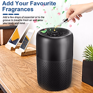 2 Pack TPLMB Air Purifiers for Bedroom H13 HEPA Filter,Fragrance for Better Sleep,Small Air Purifier with Nightlight Speed Control,For Home Living Room Dorm,24dB Filtration System,P60 (2, Black)