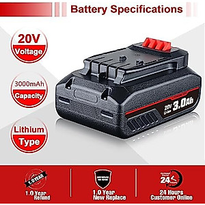 VANTTECH 2Pack V20 3.0Ah 20V Lithium Replacement for Craftsman 20V MAX Battery CMCB202 CMCB201 CMCB204 CMCB205 CMCB204-2 CMCB206 CMCS500B Compatible with Craftsman V20 Cordless Power Tools.
