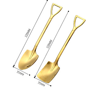 10Pcs Dessert Spoon Shovel Spoon Coffee Spoon Dessert Spoons for Edible Ice Cream Dessert Coffee Tea Sundaes