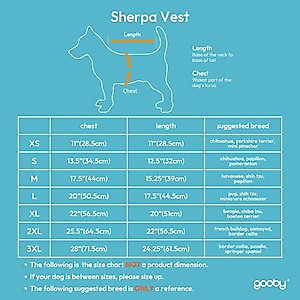 Gooby Sherpa Vest Dog Sweater - Stone Blue, Large - Warm Fuzzy Fleece Step in Dog Jacket Without Ring Leash - Winter Small Dog Sweater - Dog Sweaters for Small Dogs and Medium Dogs for Everyday Use