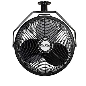 Air King 9718 18-Inch Industrial Grade Ceiling Mount Fan,Black