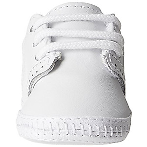Baby Deer White Leather Saddle Oxford Crib Shoe, Infant, Unisex, Sz 0
